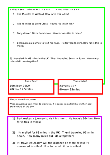 Year 6 Converting units of measure | Teaching Resources