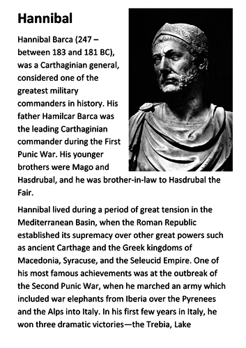 Hannibal Handout | Teaching Resources