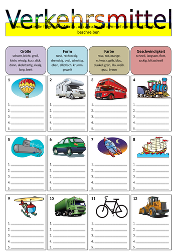 Secondary German resources: transport