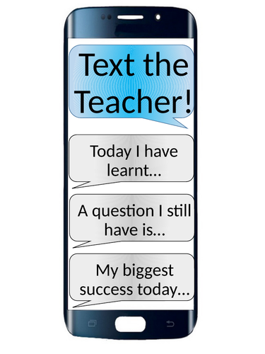 Text the teacher plenary display | Teaching Resources