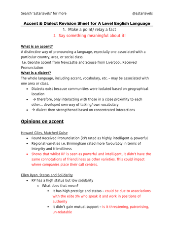 Resources from 'astarlevels' - Teaching Resources - TES