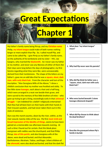 Great Expectations - Close Study of a Passage | Teaching Resources