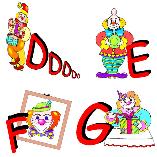 Alphabet Clip Art - Clown Alphabet Clip Art | Teaching Resources