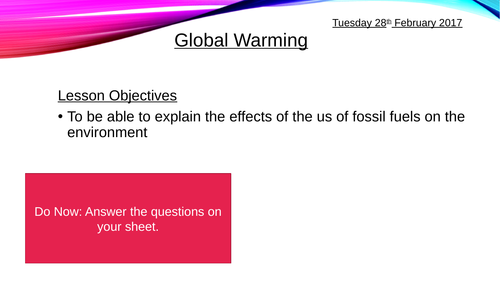 Global Warming | Teaching Resources