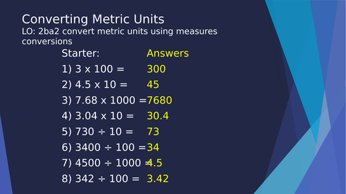 Converting Metric Units | Teaching Resources