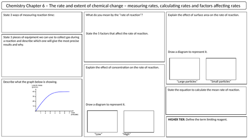 NEW AQA 2016 GCSE Trilogy Chemistry revision mat for the rate and ...