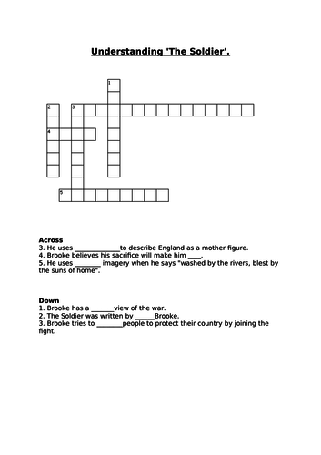 The Soldier by Rupert Brooke | Teaching Resources