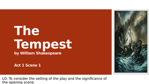 The Tempest - Act 1 Scene 1 | Teaching Resources