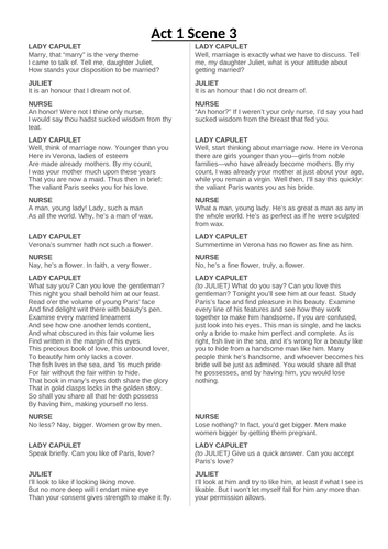 Romeo and Juliet Act 1 Scene 3 lesson | Teaching Resources