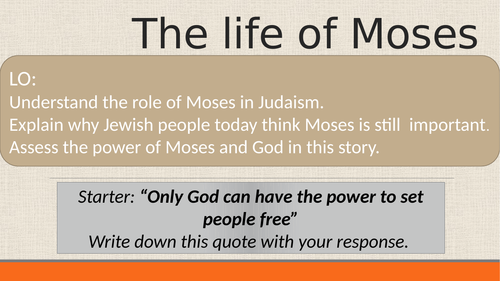 The Life of Moses | Teaching Resources