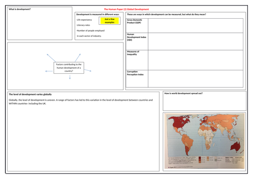 NEW Edexcel GCSE 1-9 Global development summary outline | Teaching ...