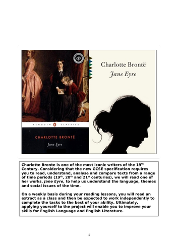 19th Century reading project - Jane Eyre | Teaching Resources