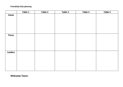 Friendship club intervention | Teaching Resources