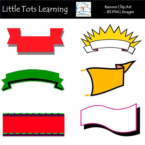 Banners Clip Art - Commercial Use | Teaching Resources