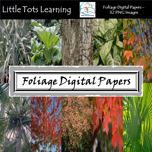 Foliage Digital Papers - Commercial Use - Pack 2 | Teaching Resources
