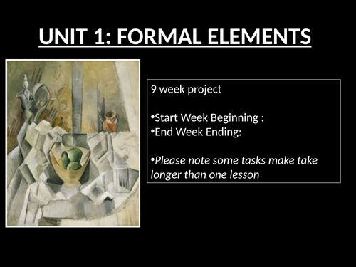 The Formal Elements Year 7 Teaching Resources