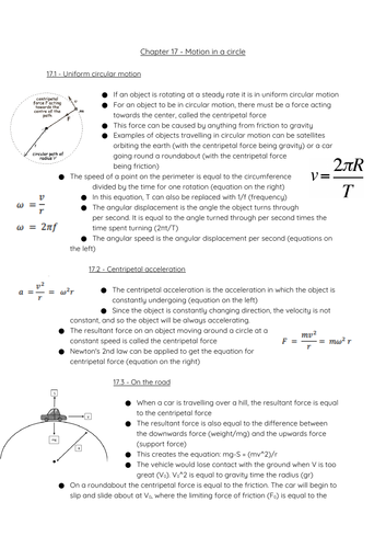 AQA CIRCULAR MOTION | Teaching Resources