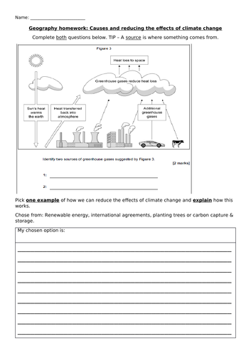 Effects of climate change exam questions | Teaching Resources