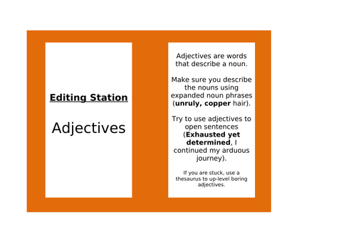 Editing stations for writing | Teaching Resources