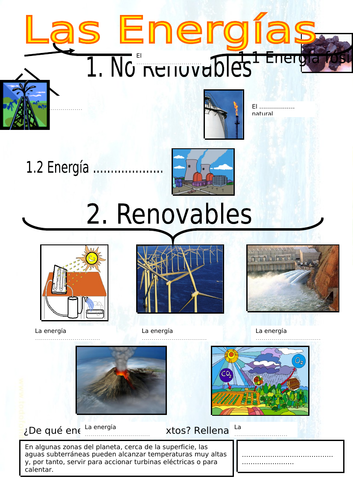 SPANISH GCSE ENVIRONMENT 7-9 READING - ENERGIES | Teaching Resources