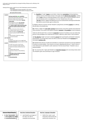 Macbeth Essay Planning Templates- with extracts and model | Teaching ...