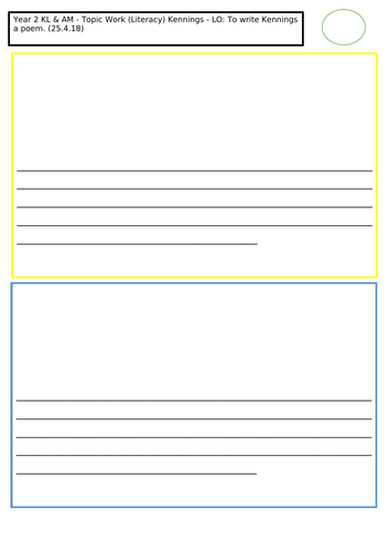 Year 2 Writing a poem - Kennings | Teaching Resources