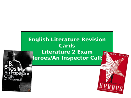 WJEC GCSE English Literature 2 Revision Keychains (An Inspector Calls ...