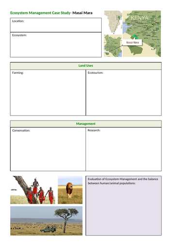 OCR A Level Biology 24.6-24.9 Case Study Template Sheets | Teaching ...