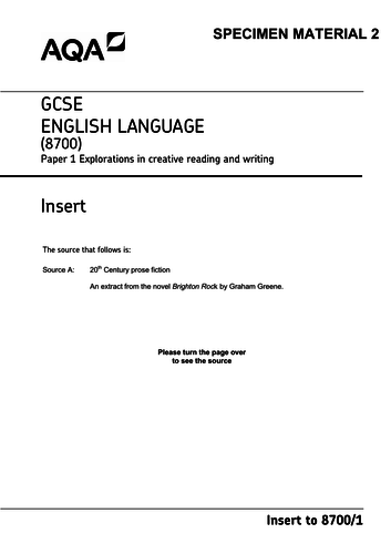 Paper 1 Revision AQA Explorations in creative reading and writing ...