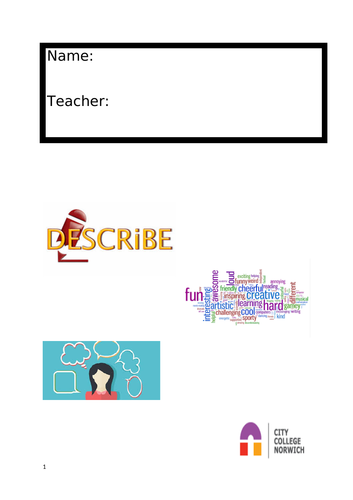 AQA Creative Writing workbook (describing a setting) 3 lessons ...