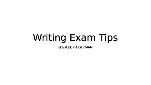 Revision tips for GCSE German Writing Exam | Teaching Resources