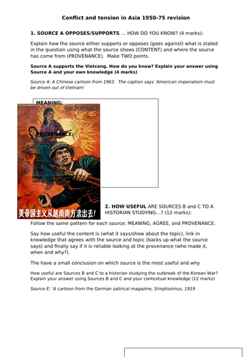 AQA 8145 - Conflict and tension in Asia revision TWO lessons - all ...