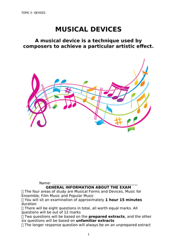Musical Devices | Teaching Resources
