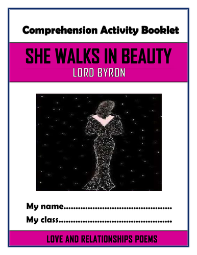 She Walks in Beauty Comprehension Activities Booklet! | Teaching Resources
