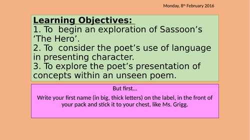 The Hero Analysis Lesson | Teaching Resources