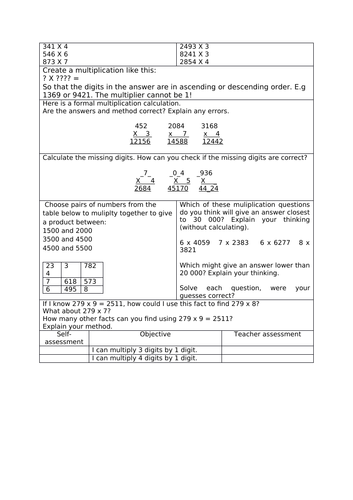 Year 6 mastery four operations | Teaching Resources Year 6 mastery four operations | Teaching Resources