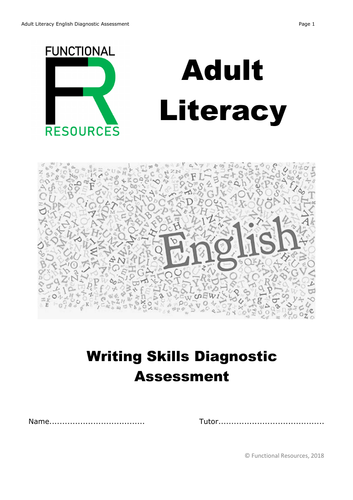 Adult Literacy / Functional Skills Diagnostic Assessment Level 1 ...