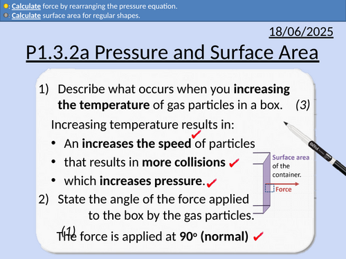 GCSE Physics: Pressure and Surface Area | Teaching Resources