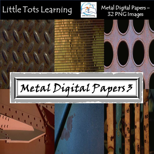 Metal Digital Papers - Commercial Use - Set 3 | Teaching Resources