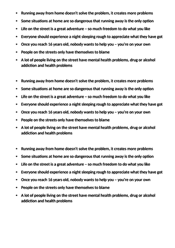 Homelessness - KS3 PSHE | Teaching Resources