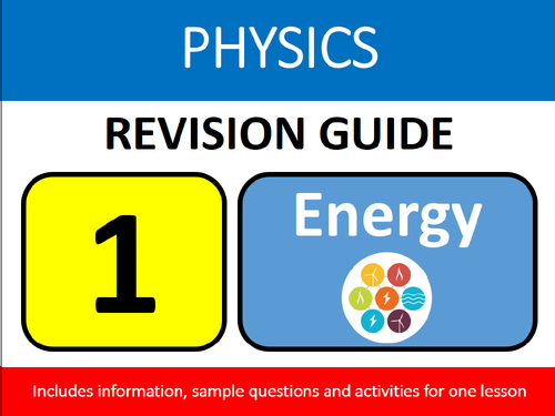 GCSE & KS3 Science Physics Revision Lesson #1: Energy Study Guide ...