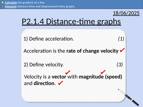 GCSE Physics: Distance-time Graphs | Teaching Resources