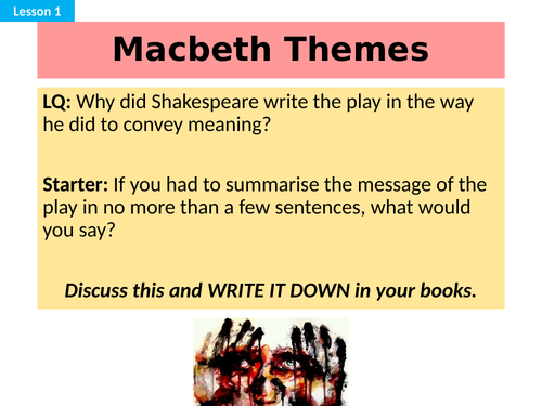 Macbeth Revision Lessons (1 week) | Teaching Resources