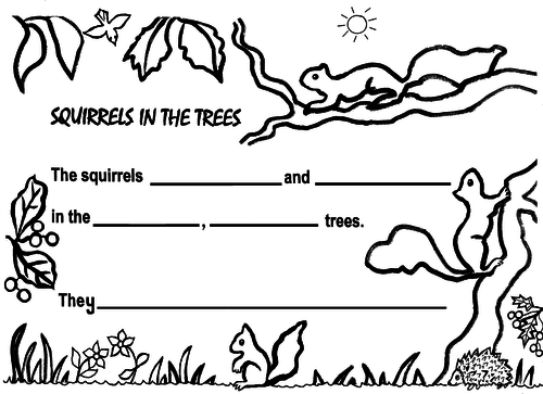 Writing Sheet - Squirrels - KS1, guided. | Teaching Resources