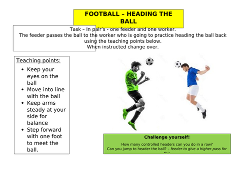Football - controlling an aerial ball | Teaching Resources
