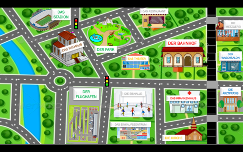 German Town Map B | Teaching Resources
