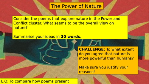 AQA POWER AND CONFLICT POETRY: POWER OF NATURE | Teaching Resources