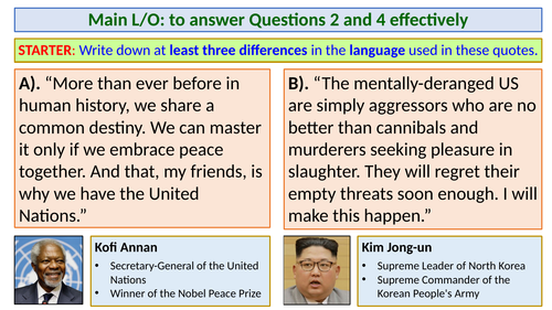 Questions 2 and 4 (AQA GCSE English Language Paper 2) | Teaching Resources