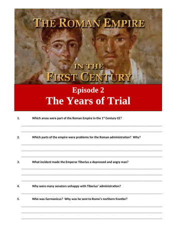 Rome in the First Century. Episode 2: The Years of Trial. | Teaching ...