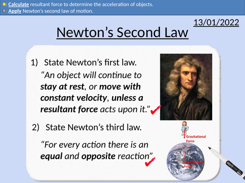 GCSE Physics: Newton's Second Law | Teaching Resources